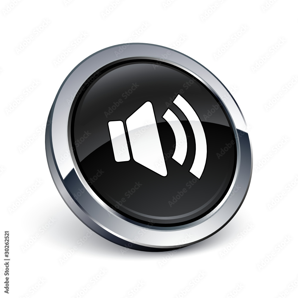Vecteur Stock icône bouton internet volume son musique | Adobe Stock