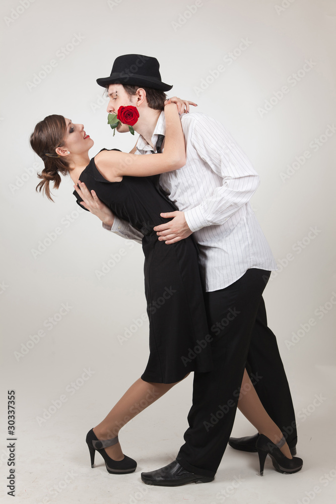 Elegant pair dancing Stock Photo | Adobe Stock