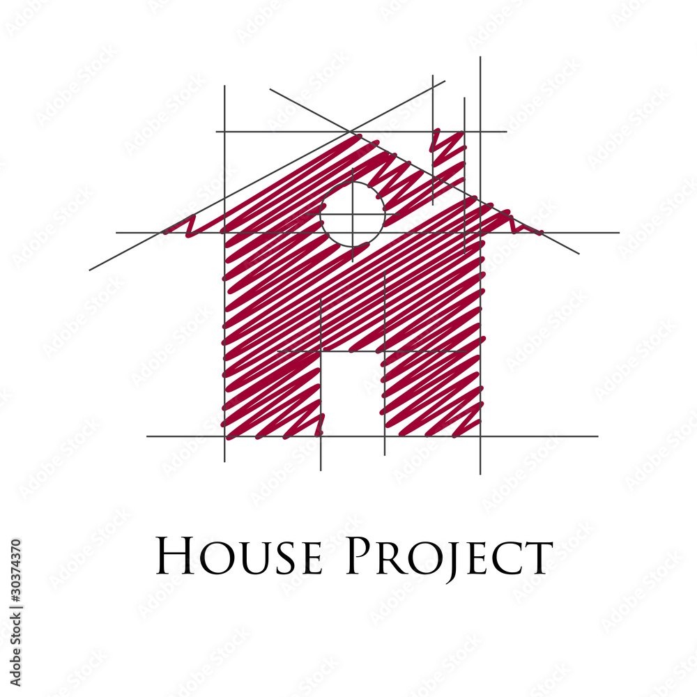 Logo house project # Vector Stock Vector | Adobe Stock