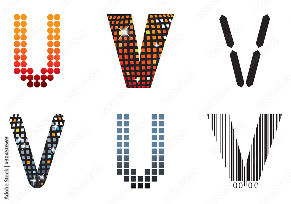 lettera v Stock Vector | Adobe Stock