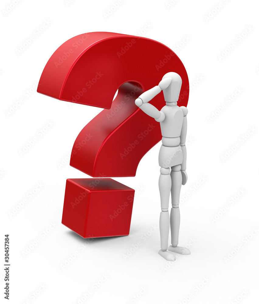 Fragende Figur Stock-Illustration | Adobe Stock