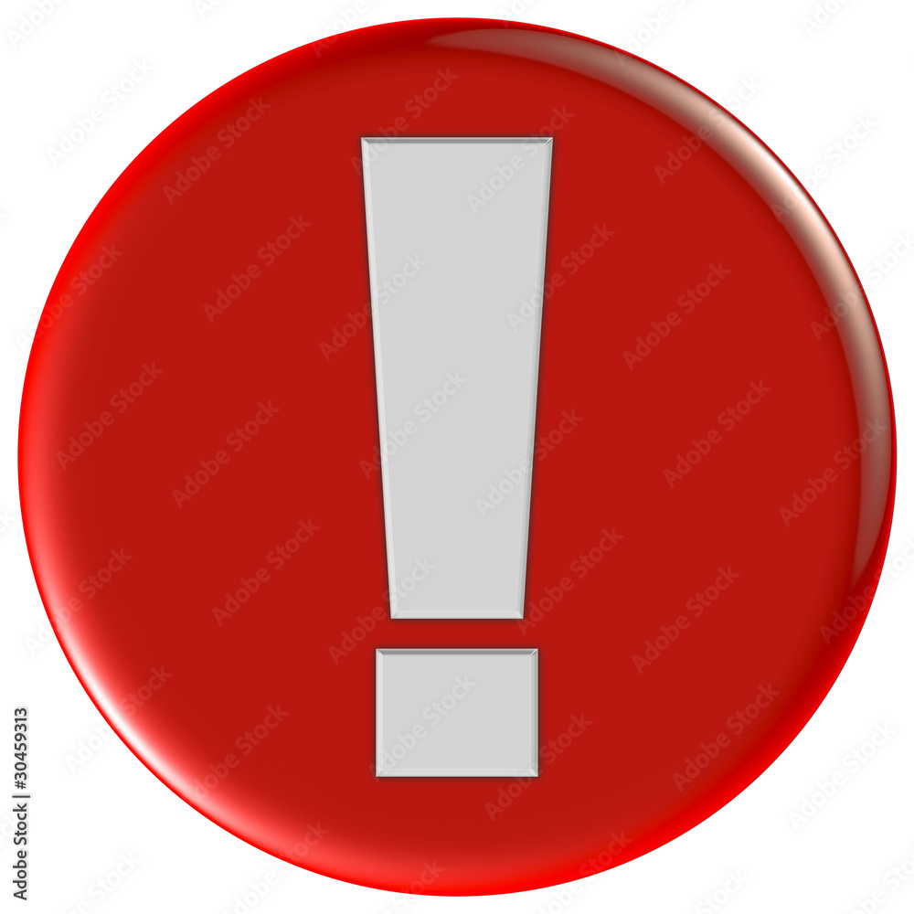 Button rot rund AUSRUFEZEICHEN Stock-Illustration | Adobe Stock