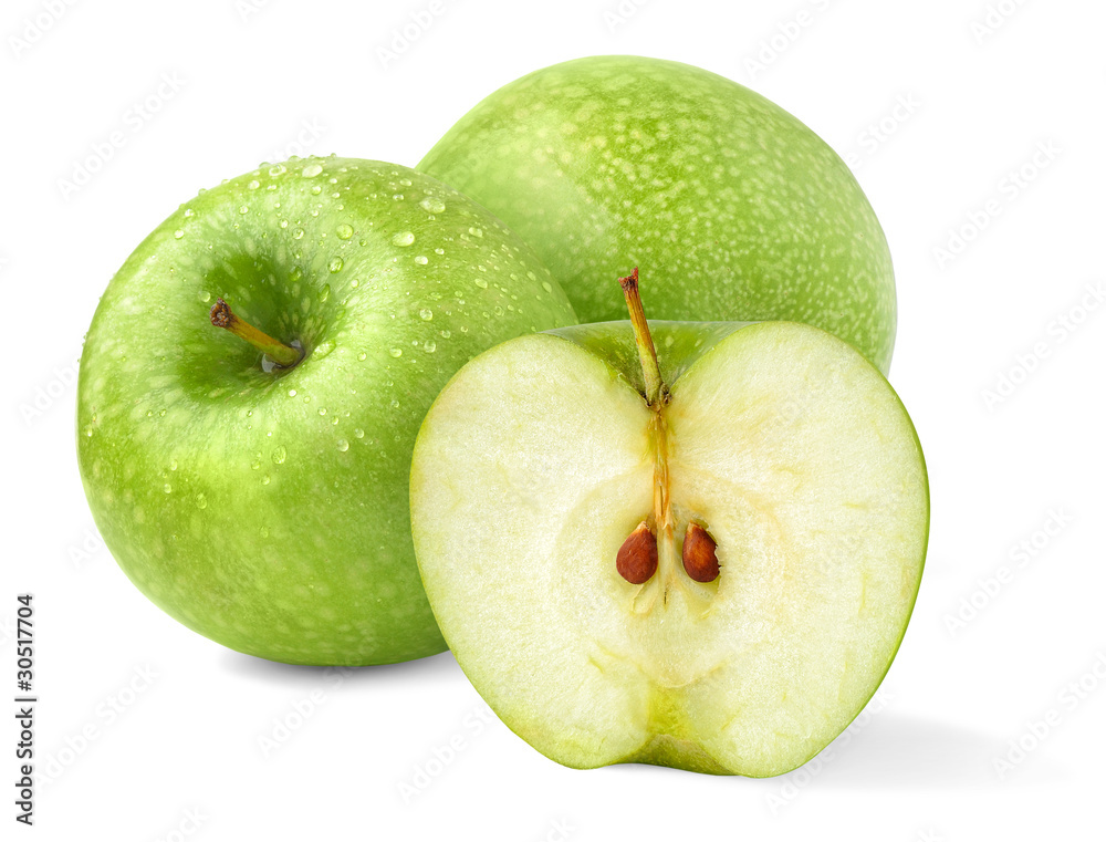 Three Green Apples