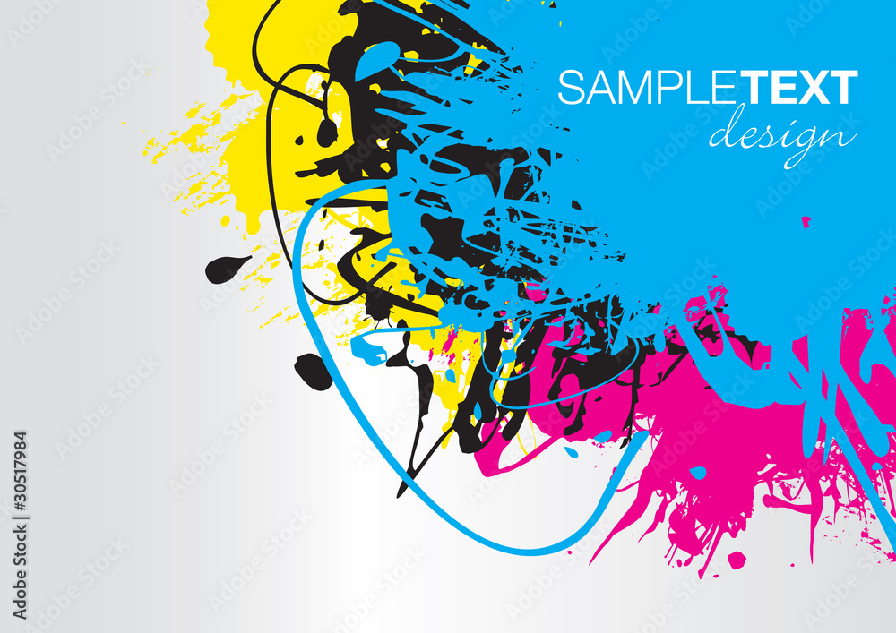 cmyk splash background Stock Vector | Adobe Stock
