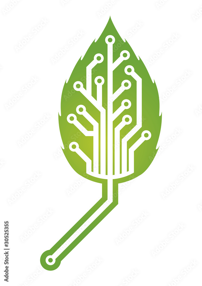 Green-tech logo Stock Vector | Adobe Stock