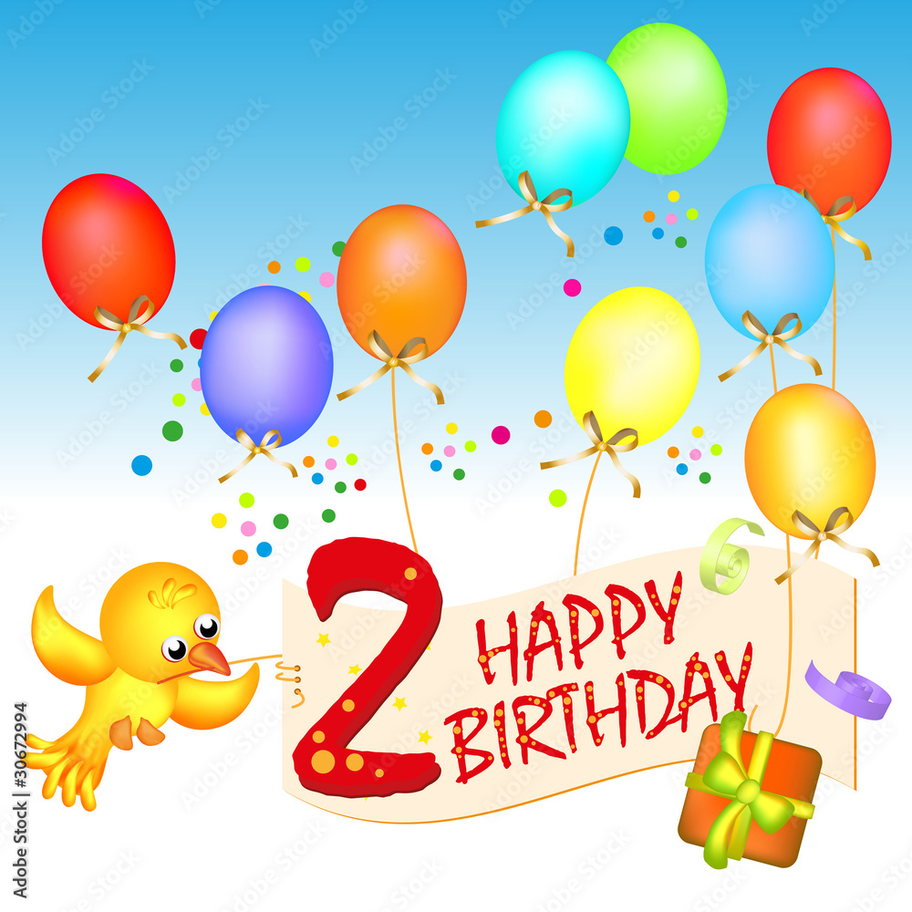 happy birthday 2 Stock Vector | Adobe Stock