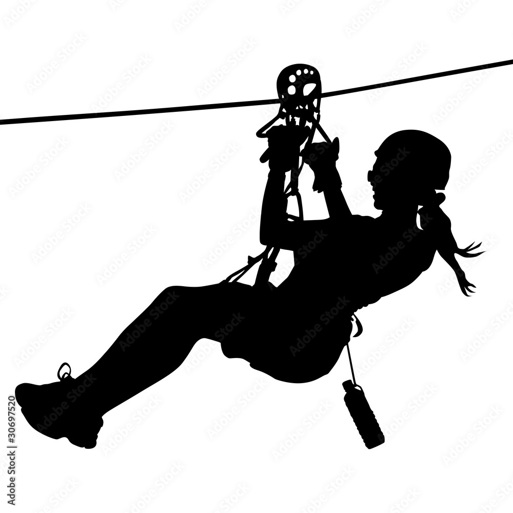 Zip Line Silhouette