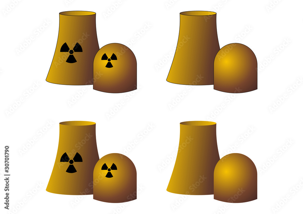 Symbol Atomkraftwerk Stock-Vektorgrafik | Adobe Stock