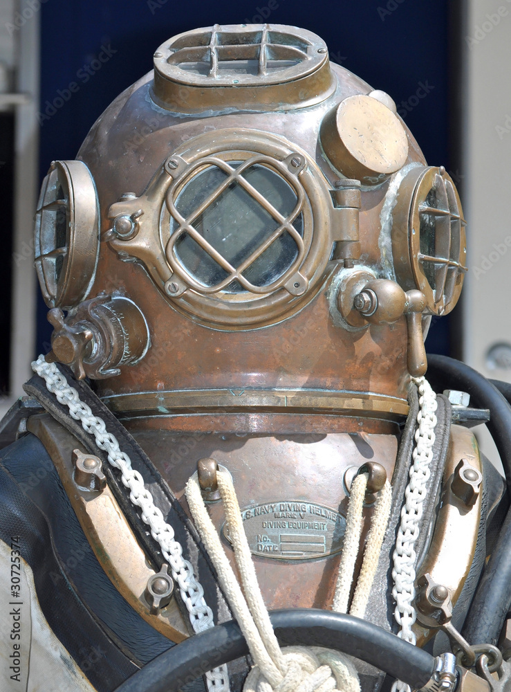 The Old U.S. Navy Mark V Diving Helmet Stock Photo | Adobe Stock