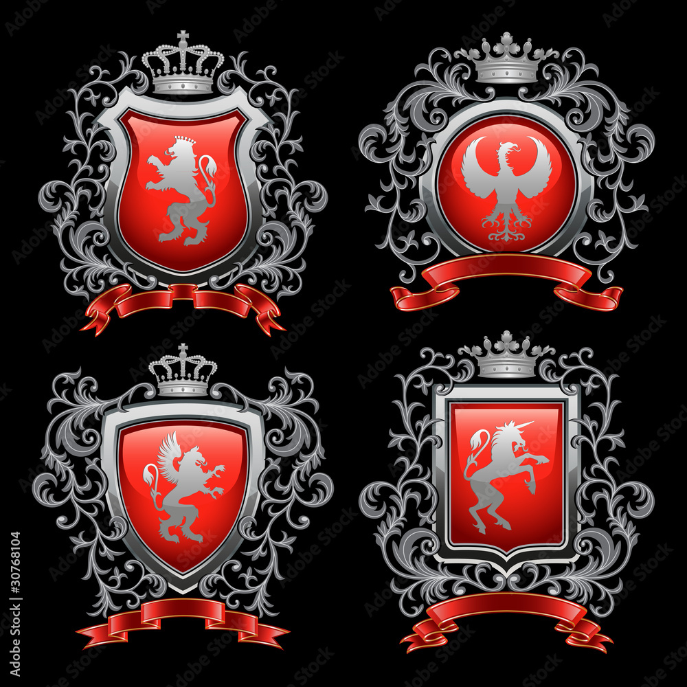 Coat of arms. Vector illustration. Stock Vector | Adobe Stock