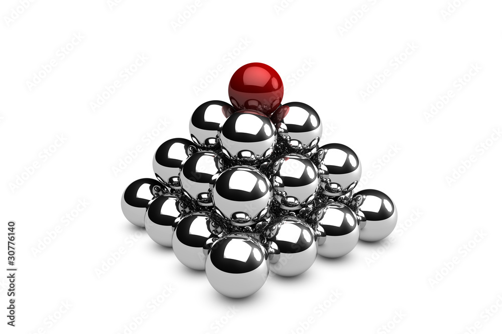 Pyramid of Spheres Stock Illustration | Adobe Stock