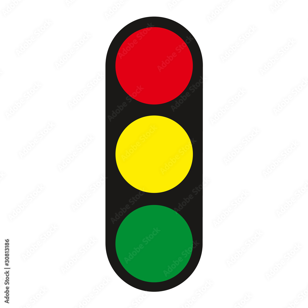 Vecteur feu rouge circulation route Stock Vector | Adobe Stock