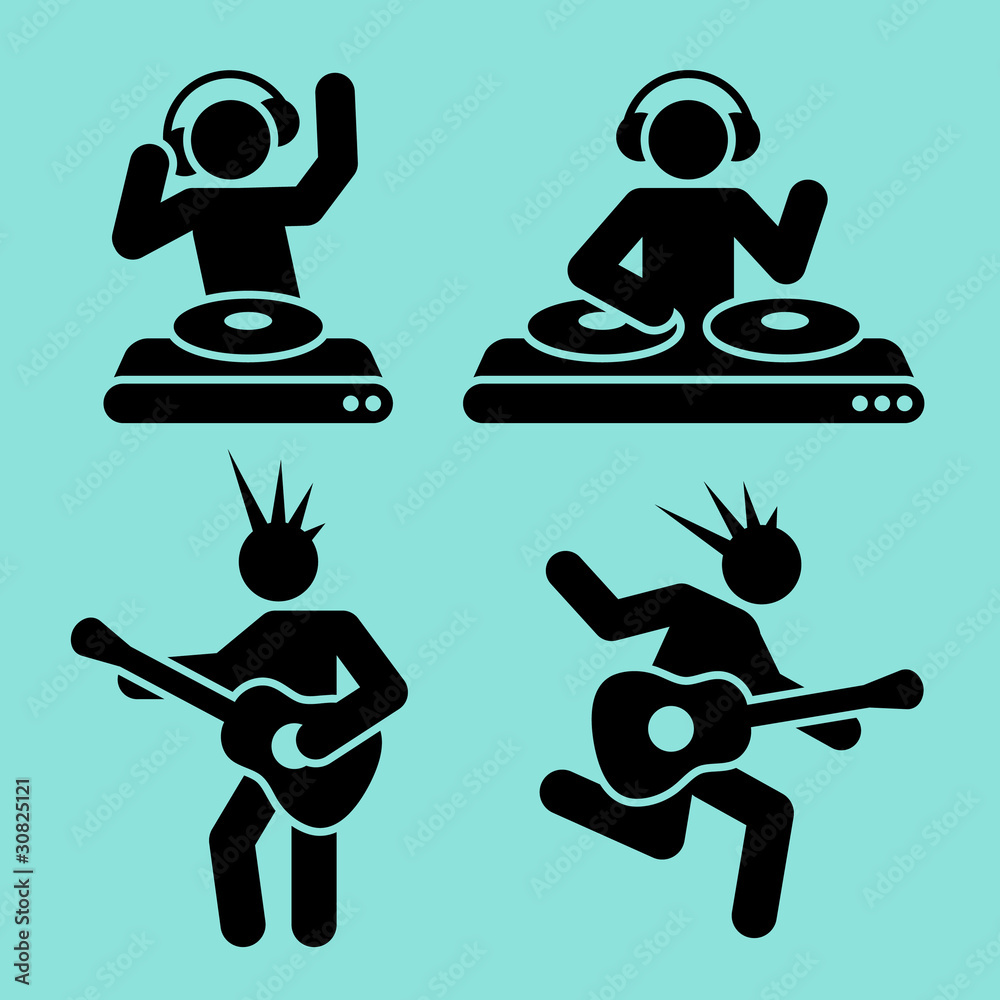 music pictograms Stock Vector | Adobe Stock