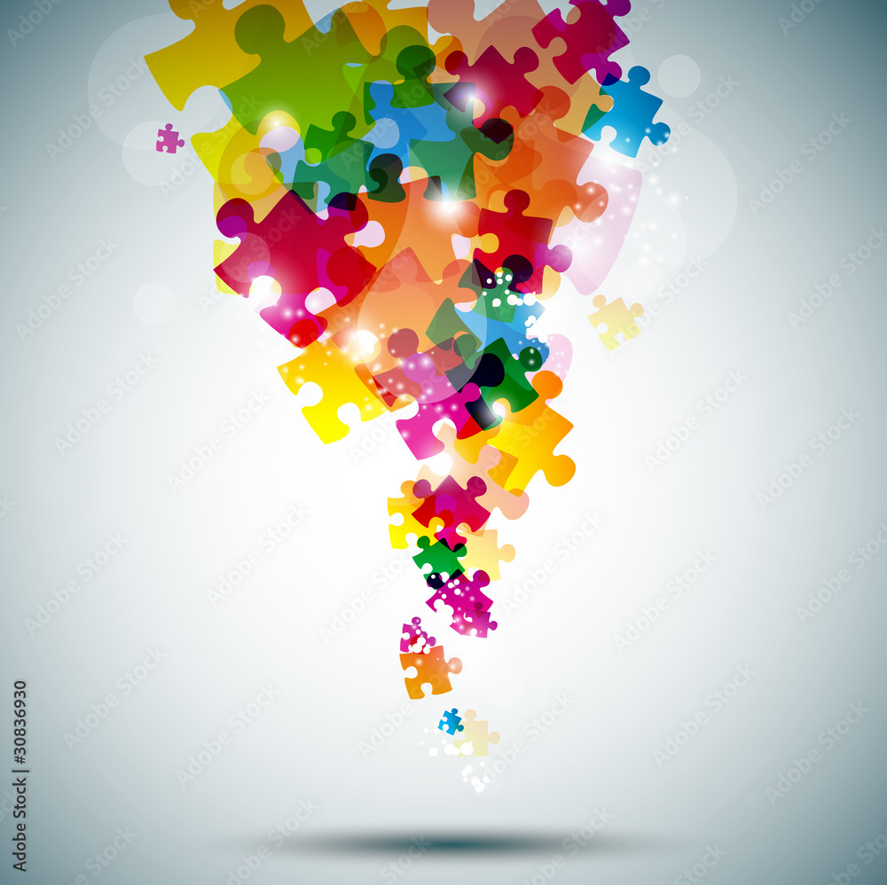 Abstract background made from puzzle pieces Stock Vector | Adobe Stock
