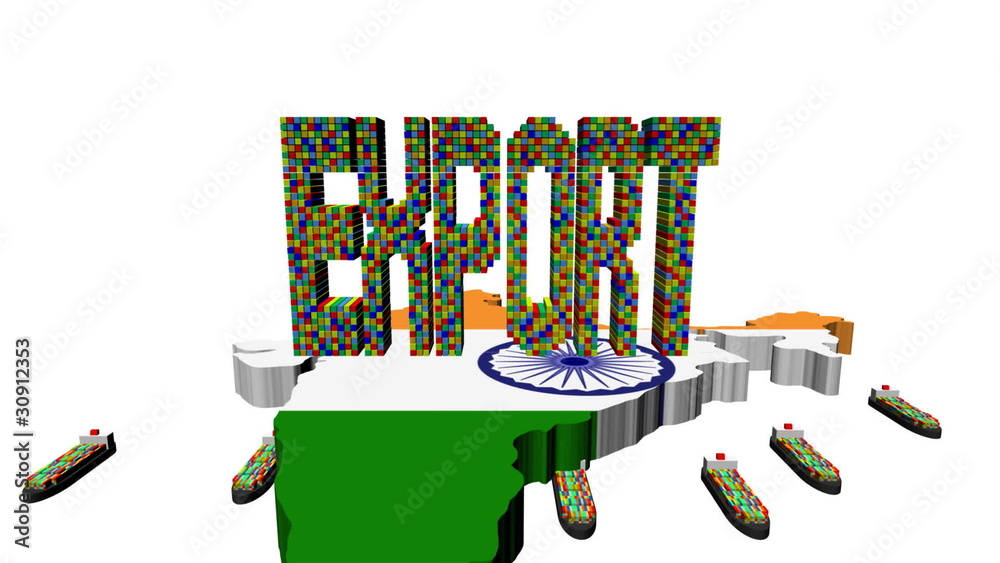 Export text with ships and India map flag animation Stock Video | Adobe ...