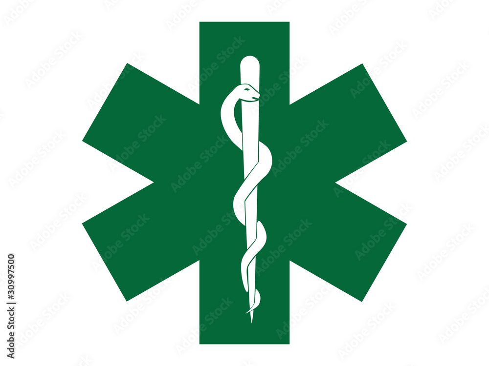 emergency medical symbol green cross - illustration Stock Illustration ...