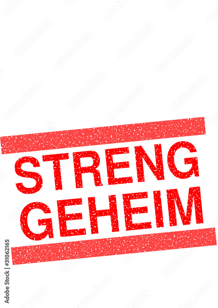 Streng Geheim Stock-Vektorgrafik | Adobe Stock