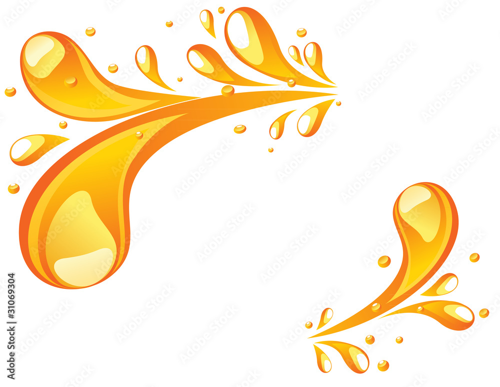 Orange splash Stock Vector | Adobe Stock