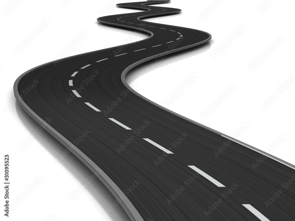 curved road Stock Illustration | Adobe Stock