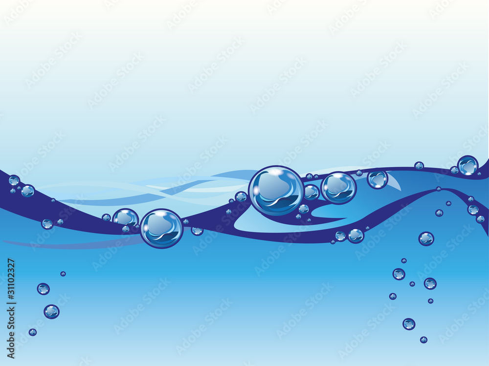Wassertropfen Wasserblasen Wasser Welle 9 Stock-Vektorgrafik | Adobe Stock