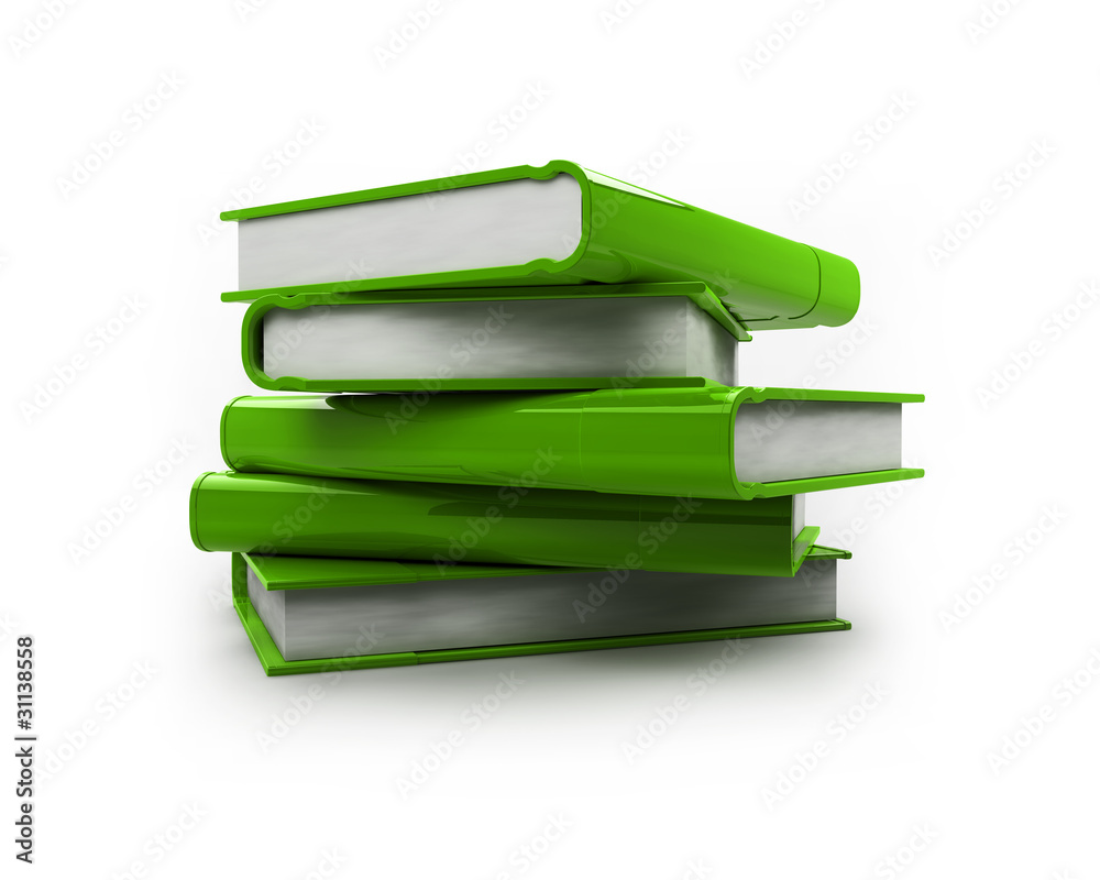 PILE DE LIVRES VERTS Stock-Foto | Adobe Stock