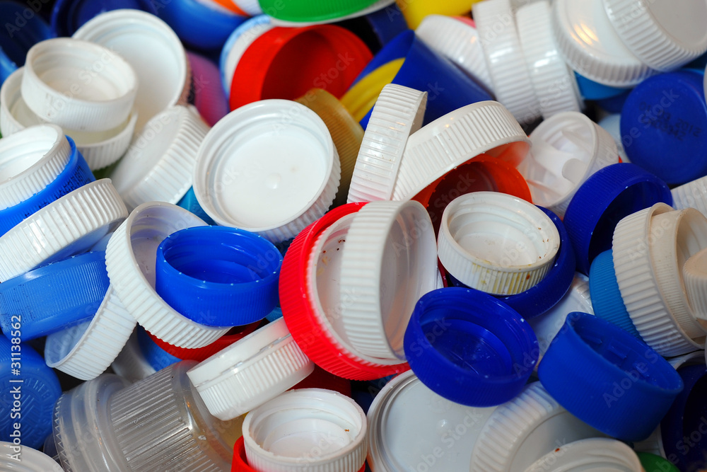 Riciclo tappi plastica Stock Photo | Adobe Stock