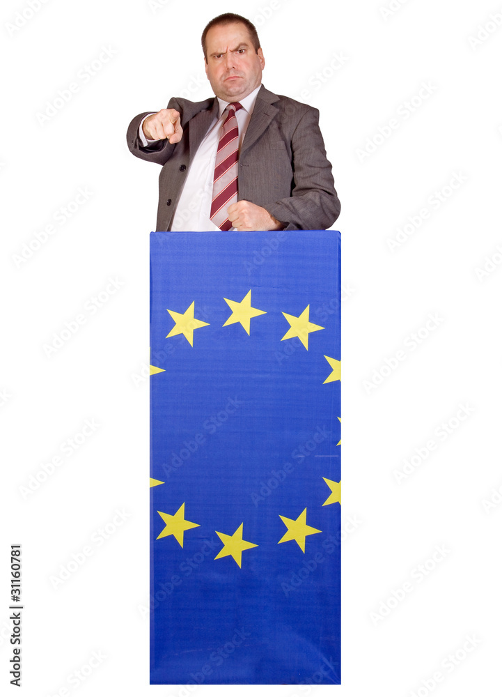 fat man for speaker's desk.... Stock Photo | Adobe Stock