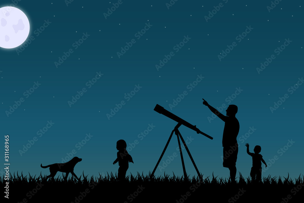 Star Gazing Stock Vector | Adobe Stock