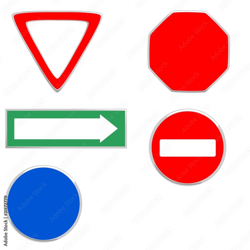 Blank traffic signs Stock Vector | Adobe Stock