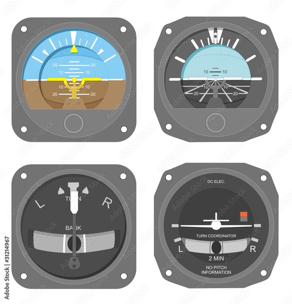 Aircraft instruments set #1 Stock Vector | Adobe Stock