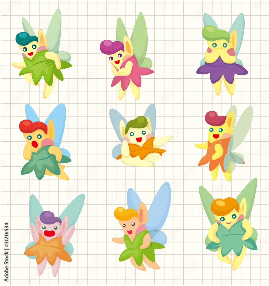 cartoon little baby fairy icon Stock Vector | Adobe Stock