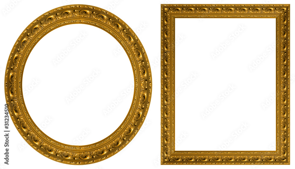 Gold picture frames Stock Photo | Adobe Stock