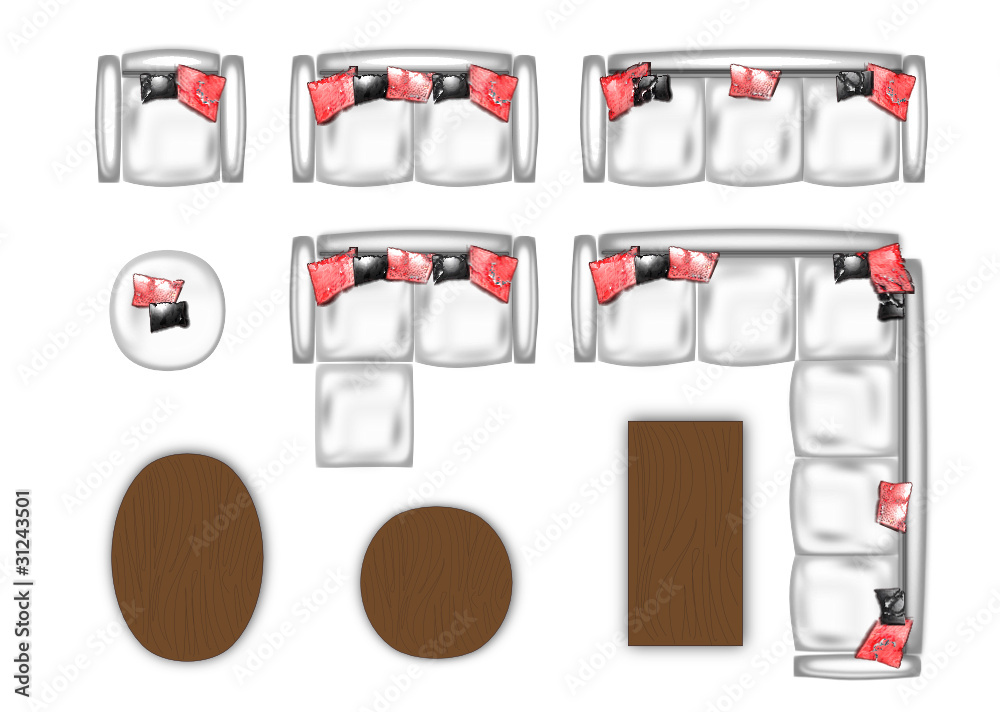 couch floor plan Stock Vector | Adobe Stock