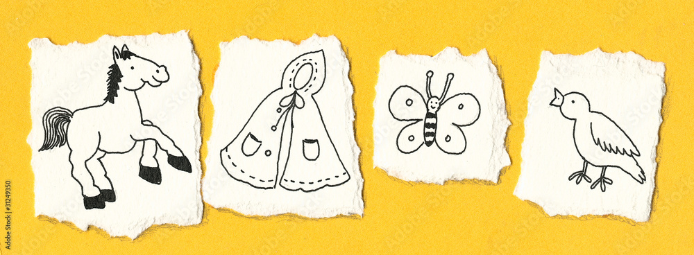 Funny yellow background for coloring Stock Photo | Adobe Stock