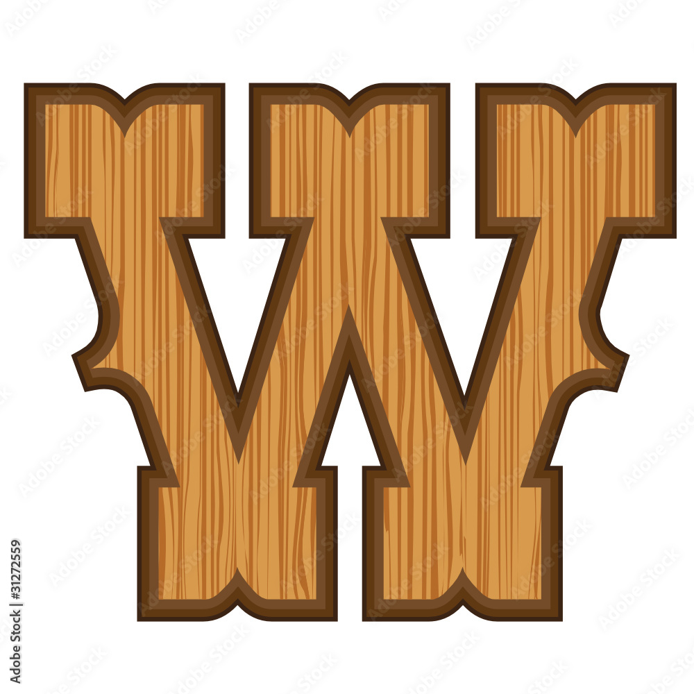 Western letter W Stock Vector | Adobe Stock