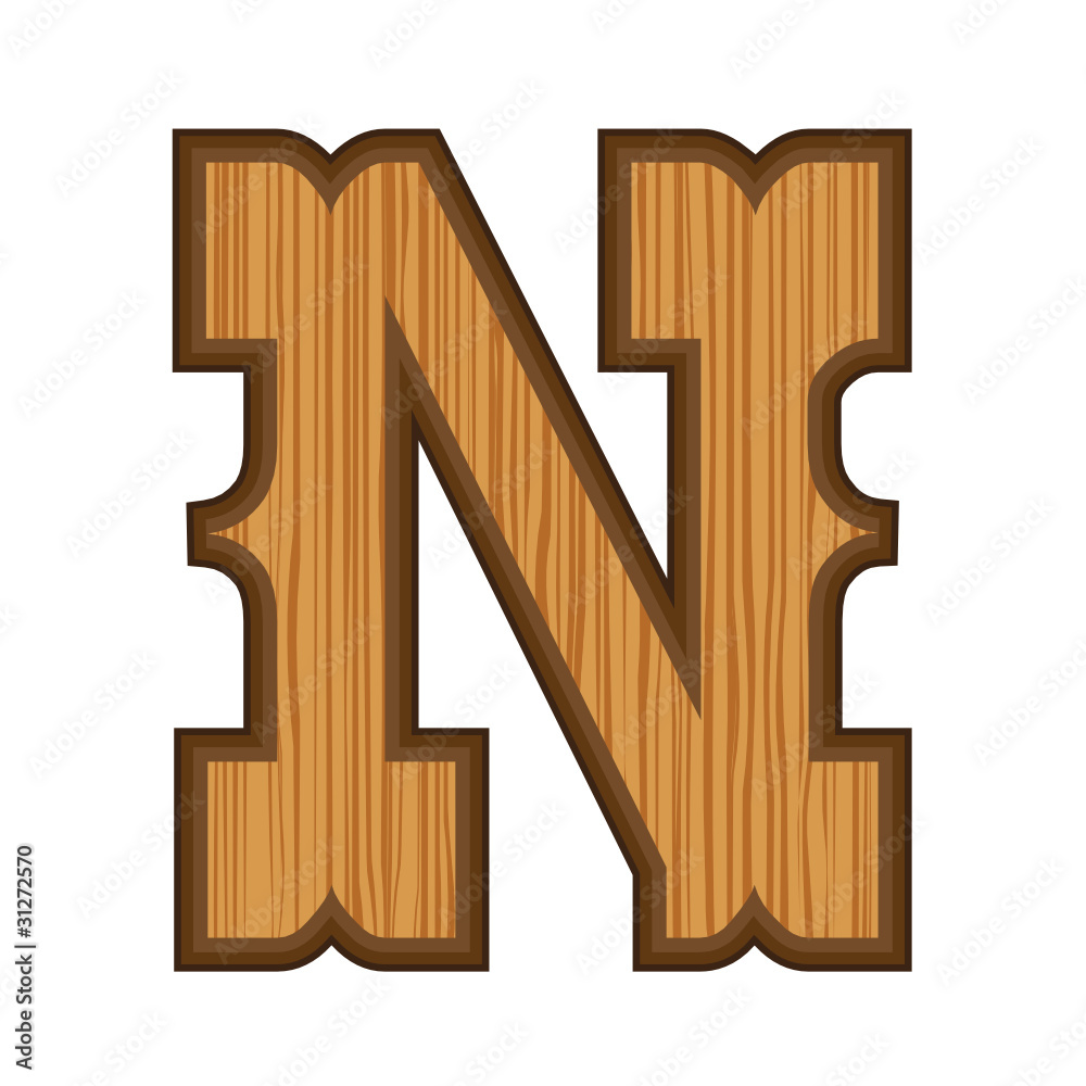 Western letter N Stock Vector | Adobe Stock