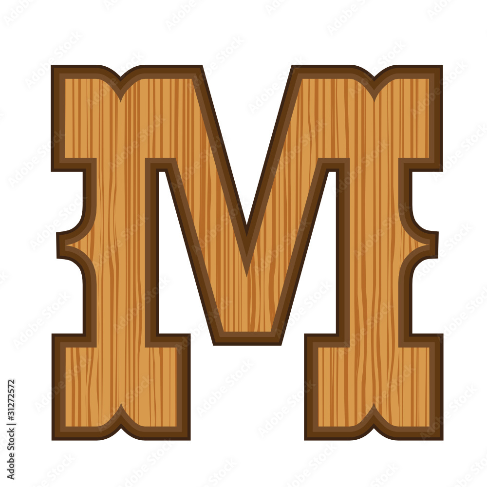 Western letter M Stock Vector | Adobe Stock