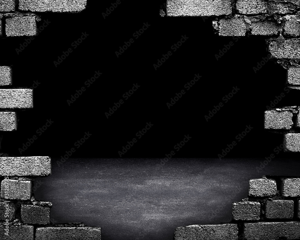 broken brick wall Stock Photo | Adobe Stock