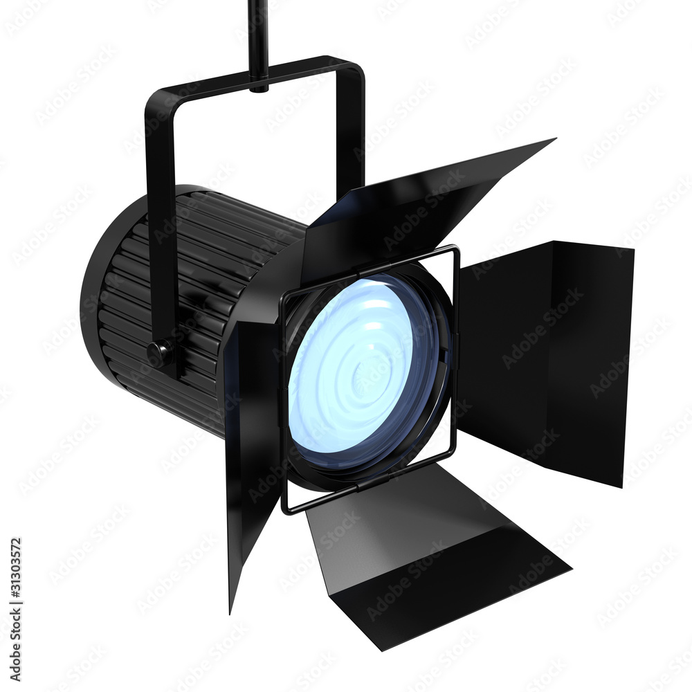 3d Spotlight hanging down Stock Illustration | Adobe Stock
