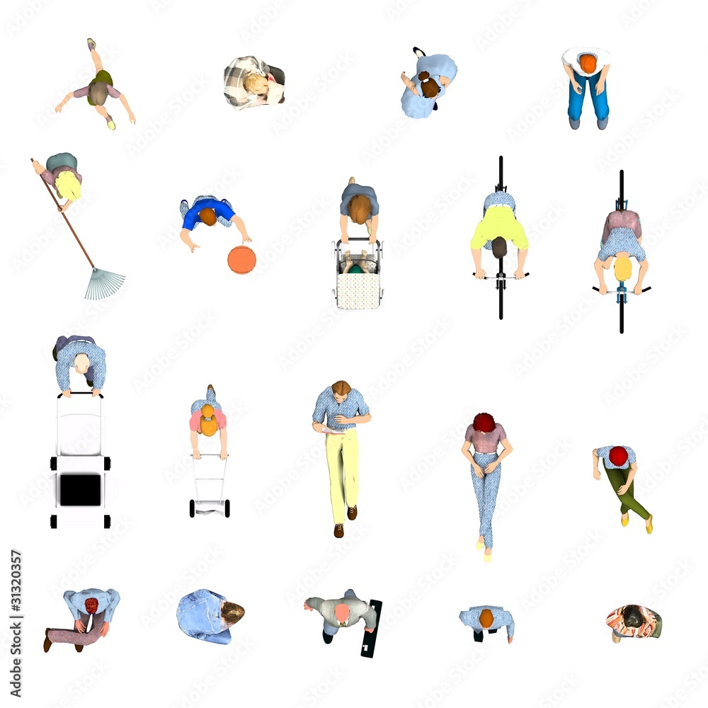 floor plan, people set Stock Illustration | Adobe Stock