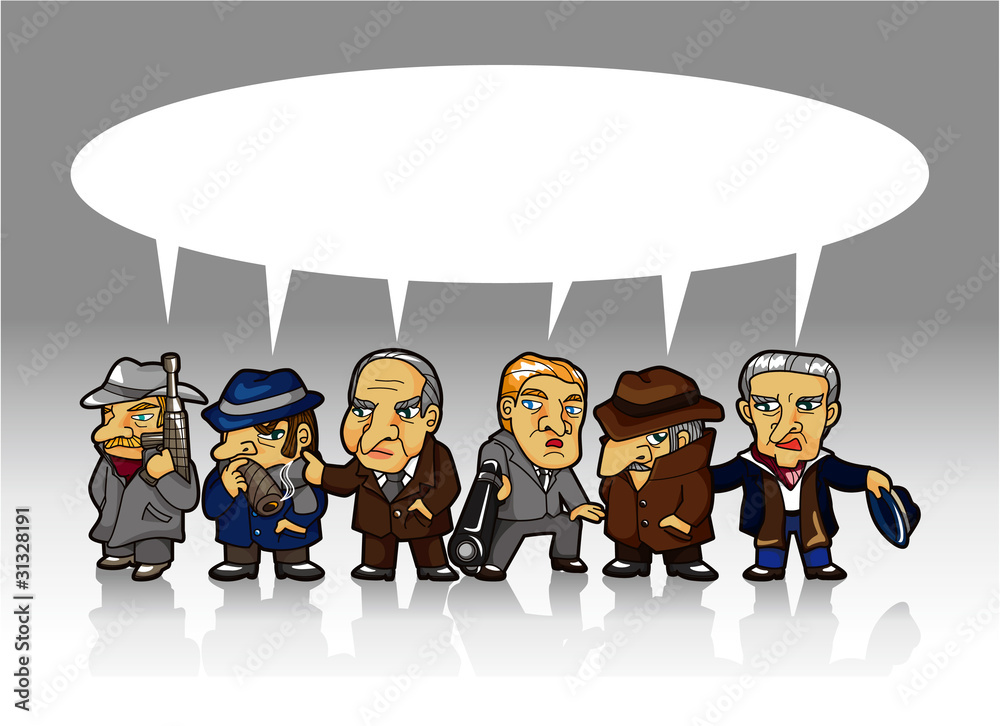 cartoon mafia card Stock Vector | Adobe Stock