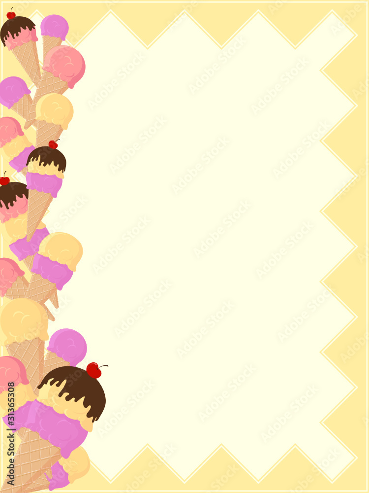 Ice Cream Sundae Border