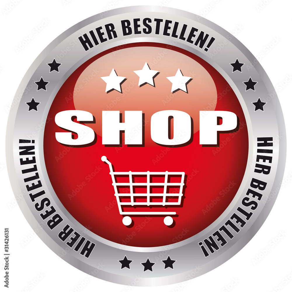 Shop - hier bestellen! Stock-Vektorgrafik | Adobe Stock