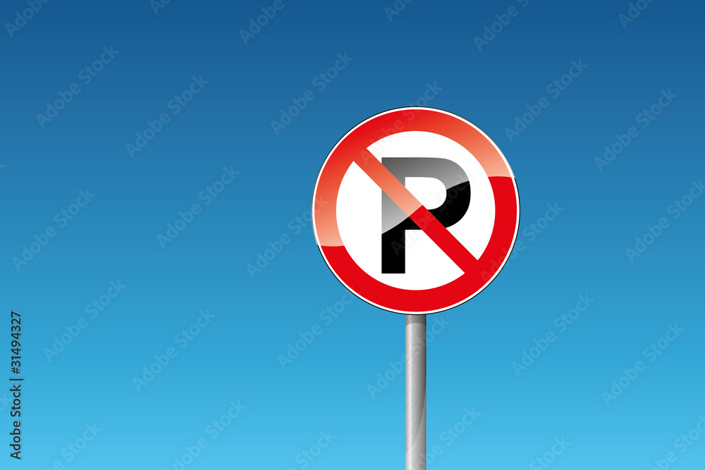 Verbot Parken verboten Parkverbot Stock Vector | Adobe Stock