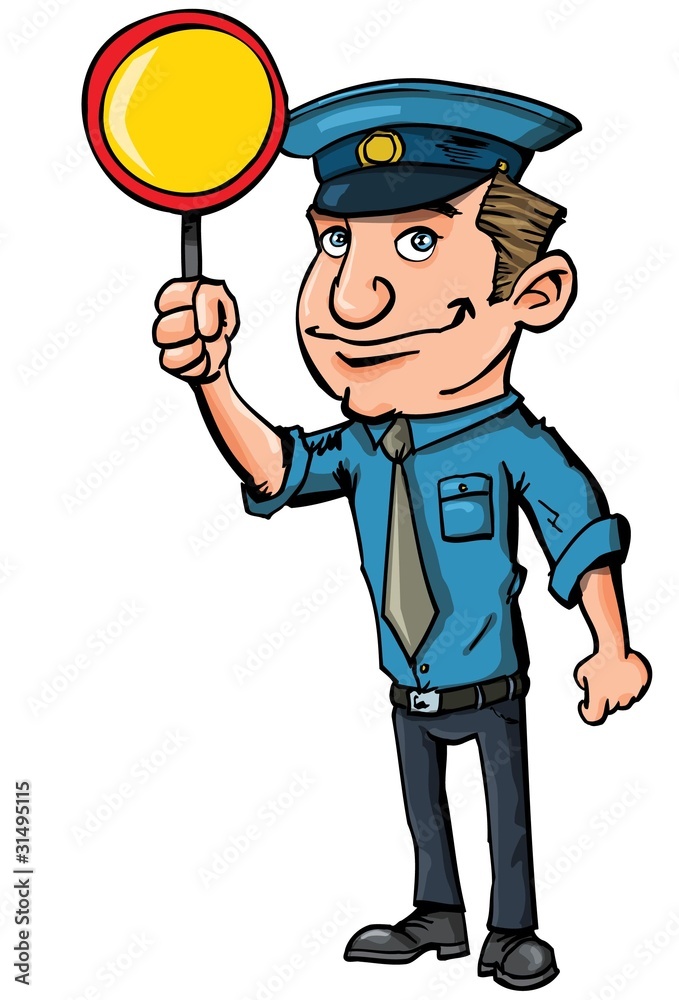 Cartoon crossing guard Stock Vector | Adobe Stock