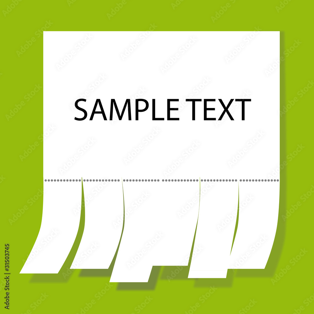 Zettel perforiert Stock-Vektorgrafik | Adobe Stock