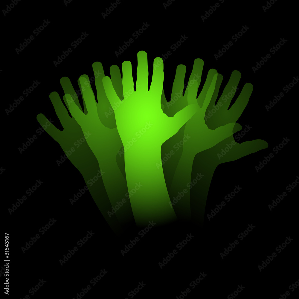 Goodbye, moving hand in black background # Vector Stock Vector | Adobe ...