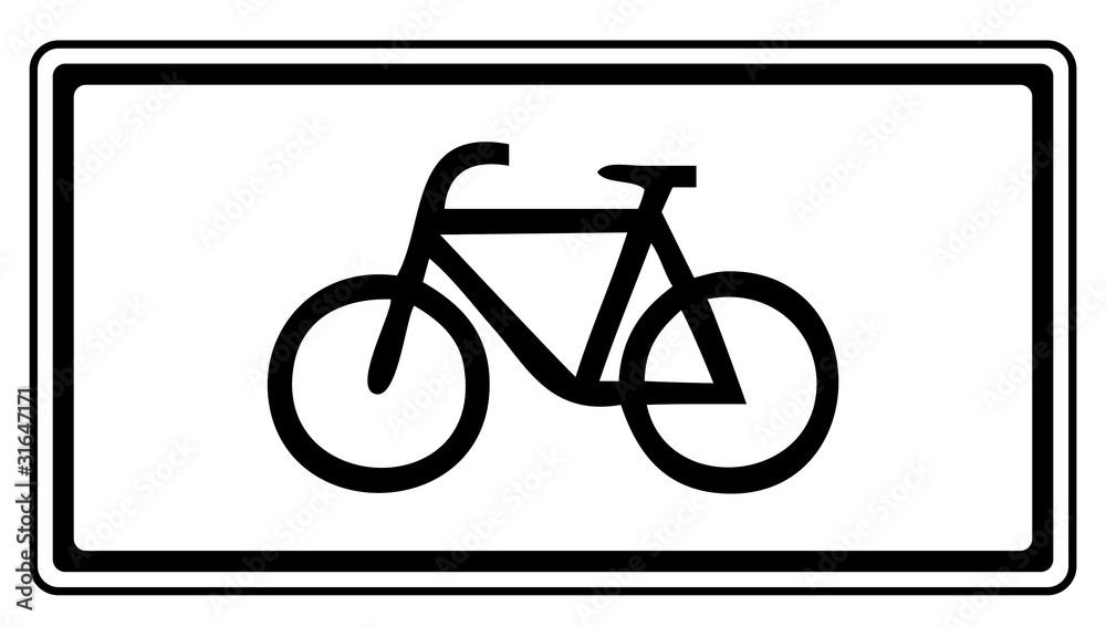 Zusatzzeichen Fahrrad Bike Stock-Vektorgrafik | Adobe Stock