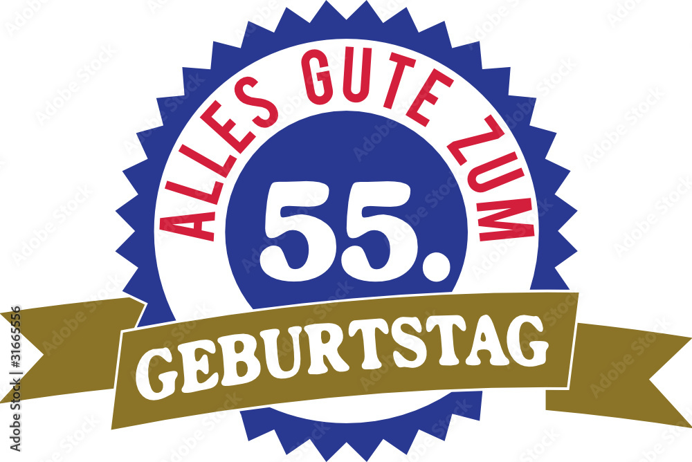 Alles Gute zum 55. Geburtstag Stock-Vektorgrafik | Adobe Stock