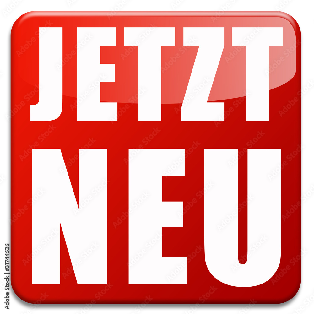 3D effect button "JETZT NEU" Stock-Vektorgrafik | Adobe Stock